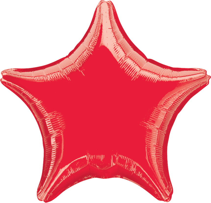 Globo 22" Estrella color Rojo Gellib Globos Toys Ericka
