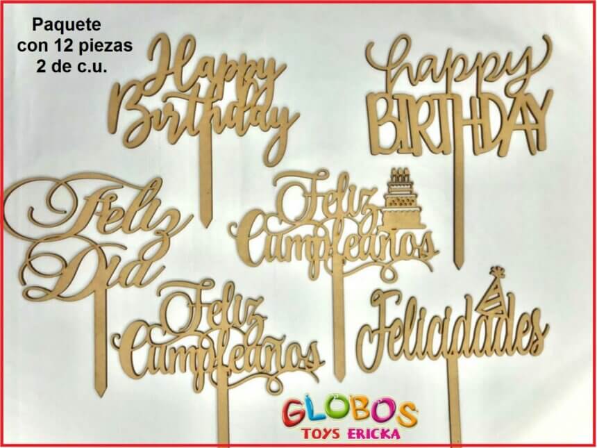 Cake Topper Cumpleaños Globos Toys Ericka