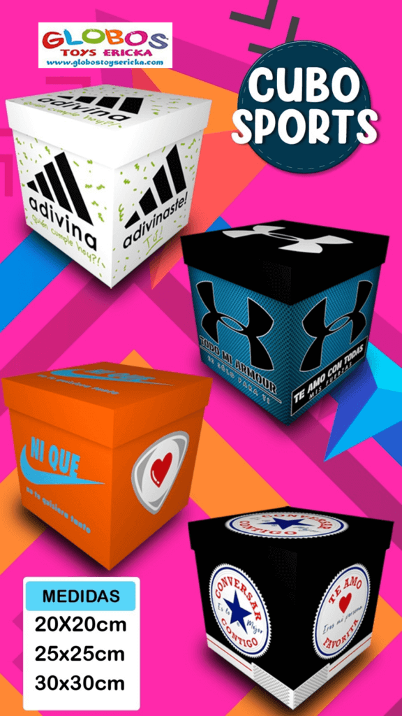 Caja cubo linea Sport - Globos Toys Ericka